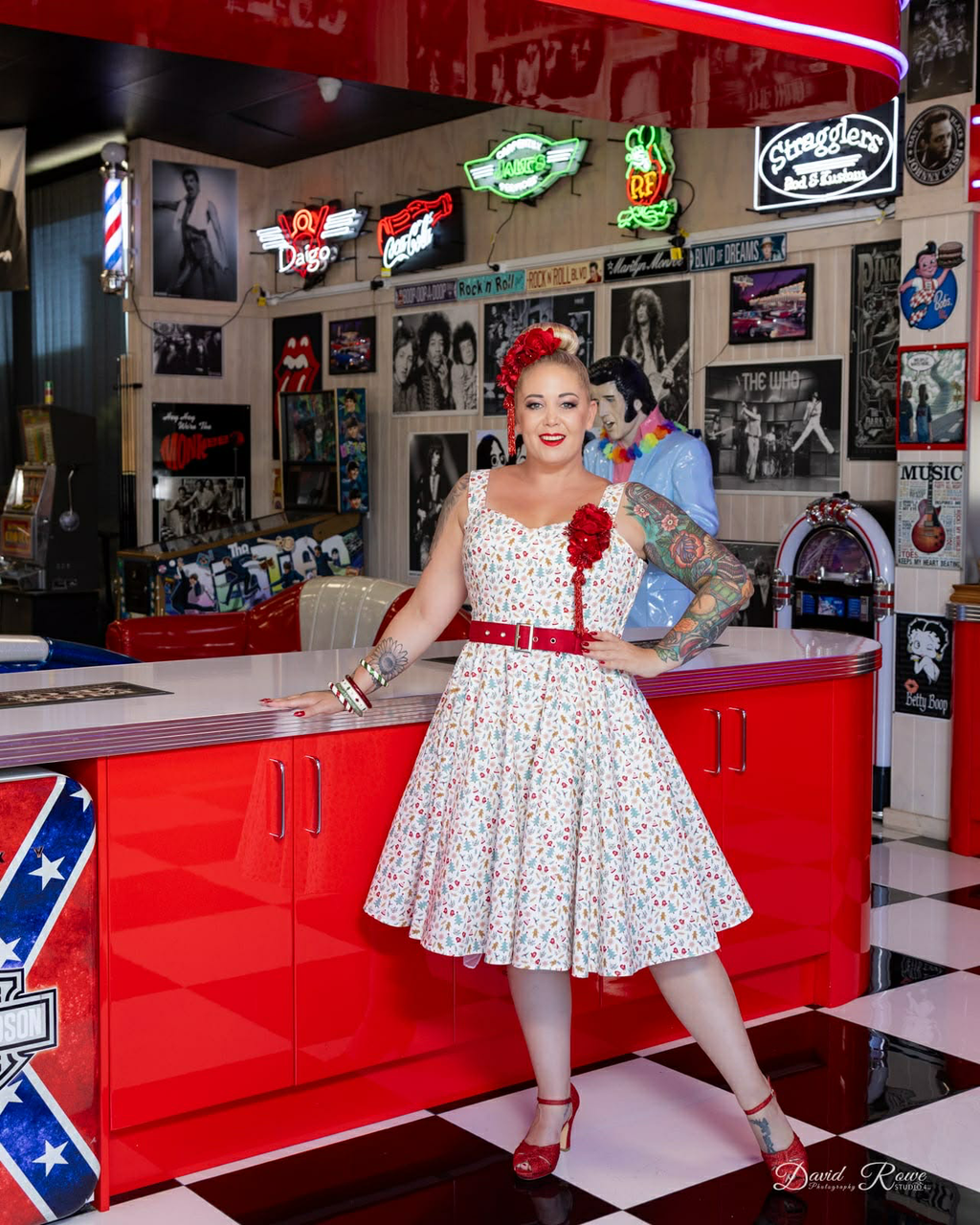 LAURINA JEAN REVIVAL Rockabilly Rockin' Around Swing Dress