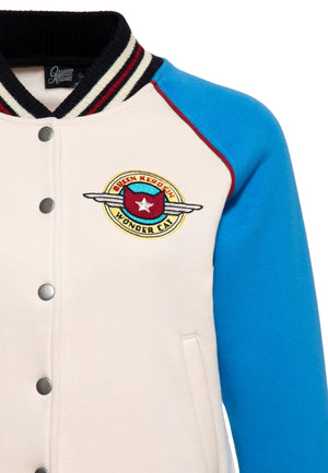 QUEEN KEROSIN College Sweat Jacket Wonder Cat